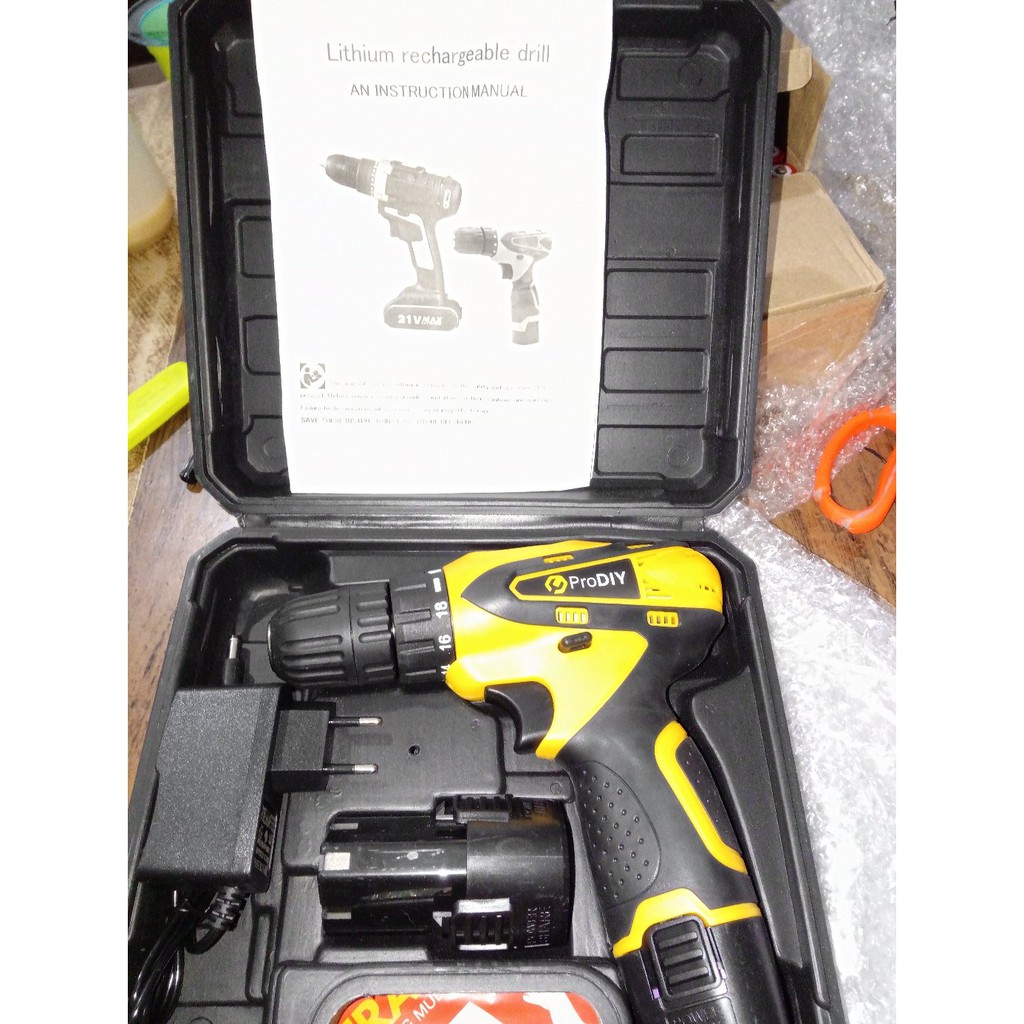 PRODIY PRO-12Li 12V Cordless Drill +2Pcs Batteries FOC 12Pcs Flexible ...