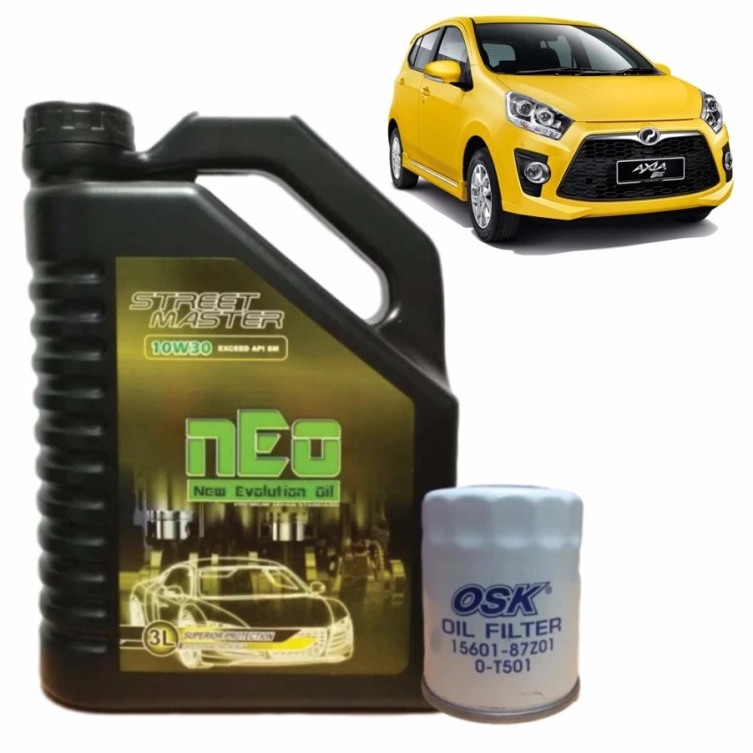 ENGINE OIL nEo 10W30 3 Litre Special For Perodua Axia + Perodua Oil ...