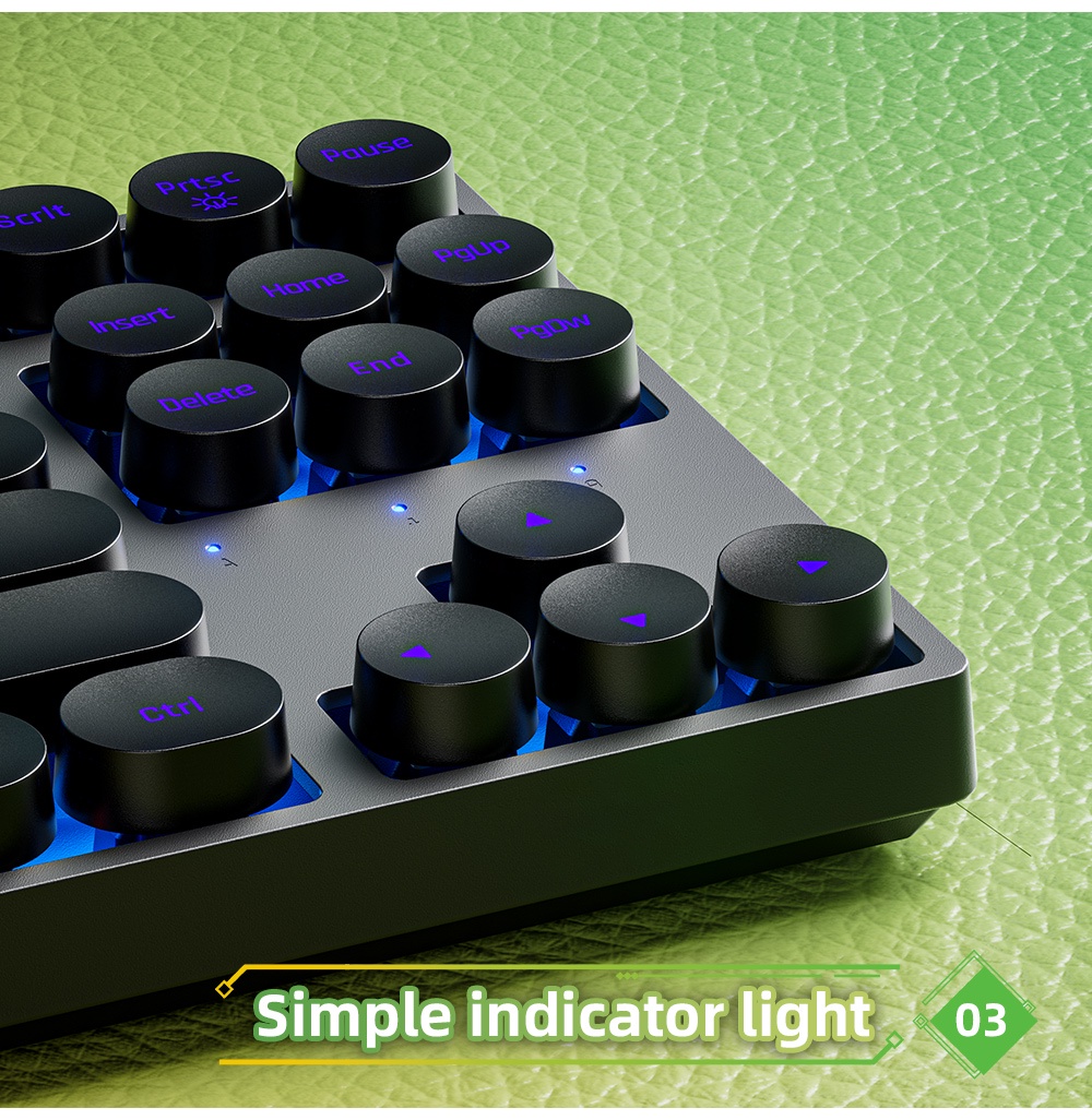 LEAVEN DK100 Punk Led Light Gaming Keyboard gaming Usb protable wired ...
