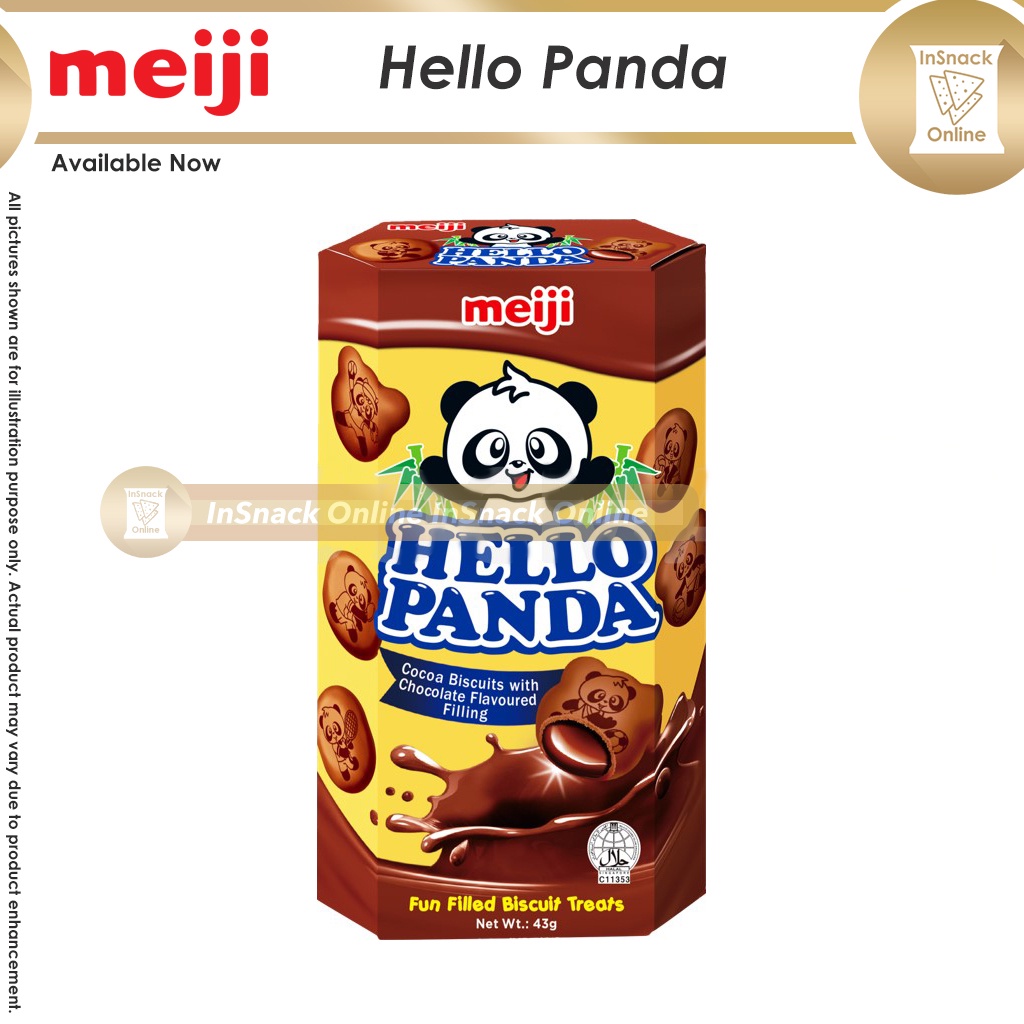 Meiji Hello Panda 43g Biscuit Biskut Chocolate Coklat 零食snack | Shopee ...