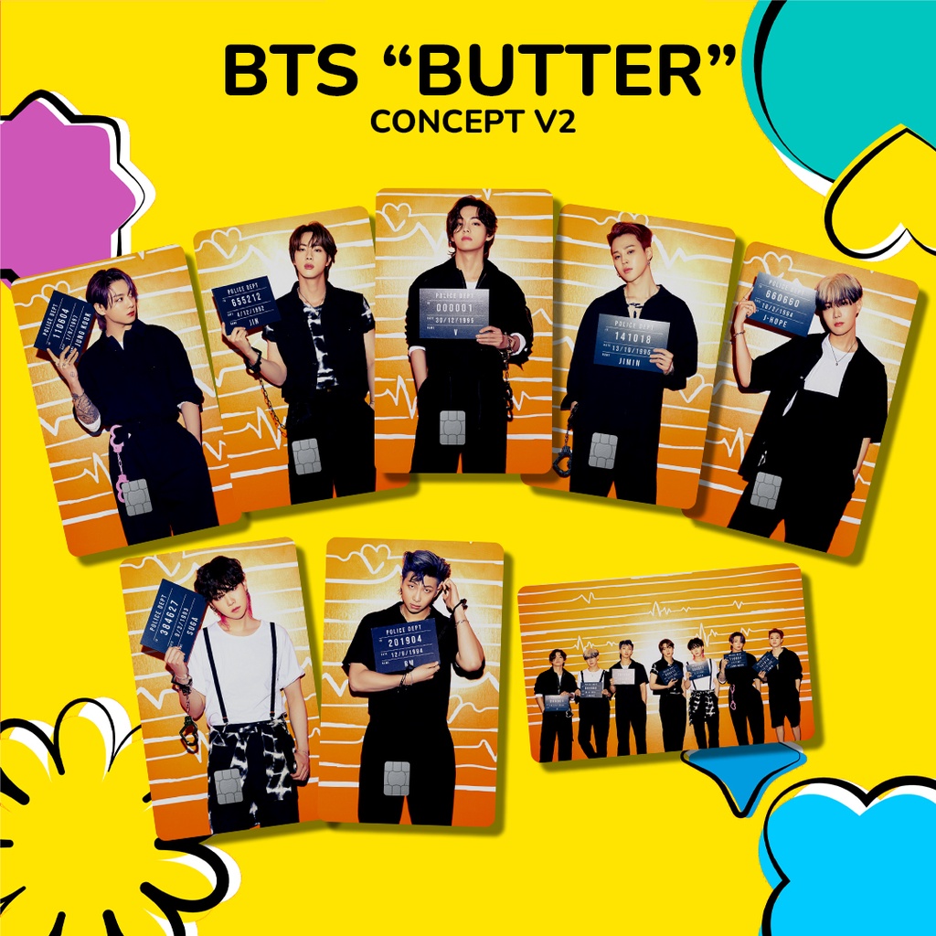 Bts BUTTER Ver2 SPECIAL HOLOGRAM LOVE | Garskin/atm Card STICKER/ATM ...