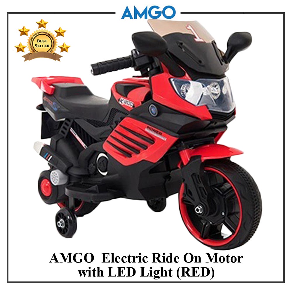 AMGO (GRADE A)【With Light Wheel】Ride On Kids Motor Bike Electric Motor ...