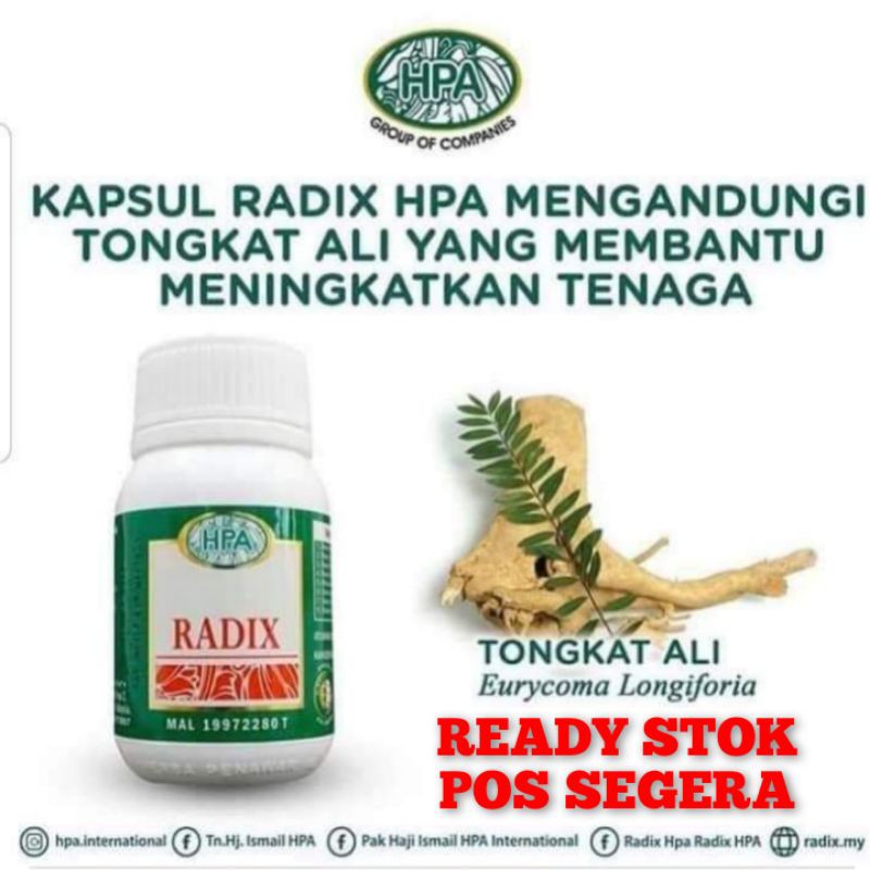 kapsul radix 75kapsul (herba tenaga) | Shopee Malaysia