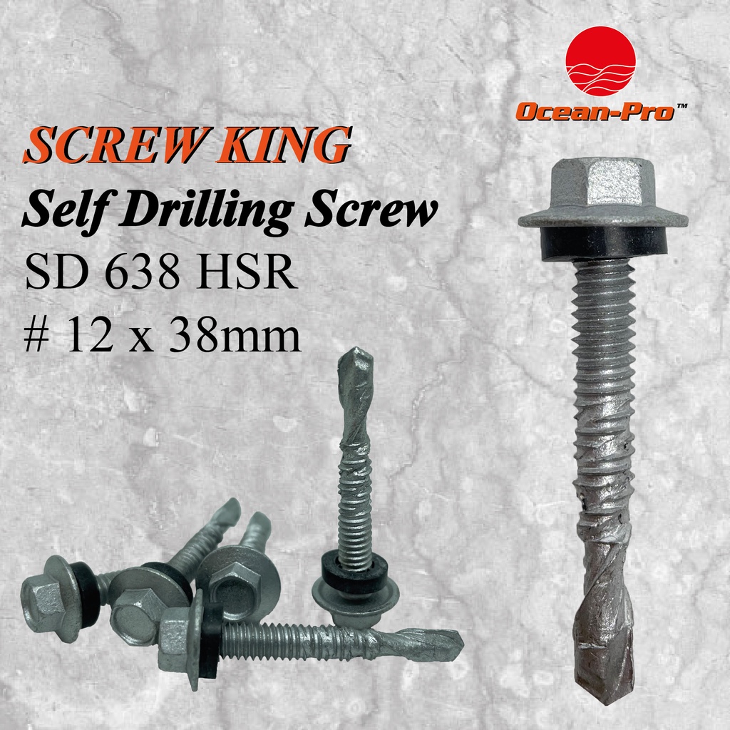 [OCEAN PRO] SCREW KING Self Drilling Screw/ #12 x 38mm/ Class 3 ...