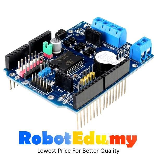 L298P 2A Motor Driver Shield H-Bridge - V2 for Arduino UNO R3 L298N ...