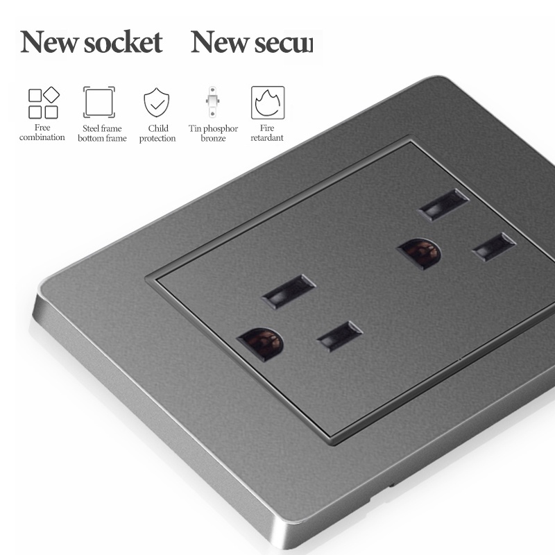 Vollai Wall Switch for Light 15amp Universal Wall Socket Outlet for ...
