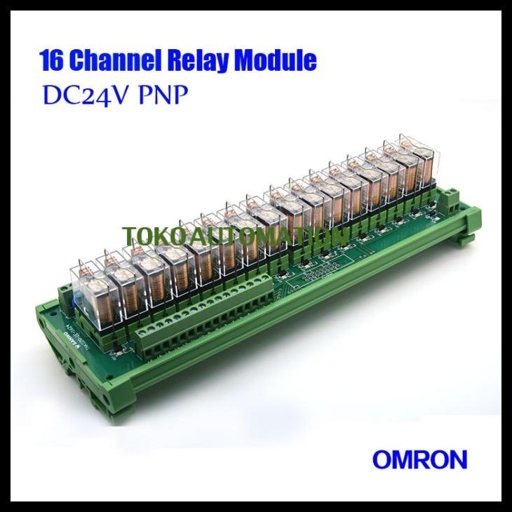 16 Channel Omron Plc Control Panel Relay Module G2R-1-E 16A 24V Dc Pnp ...