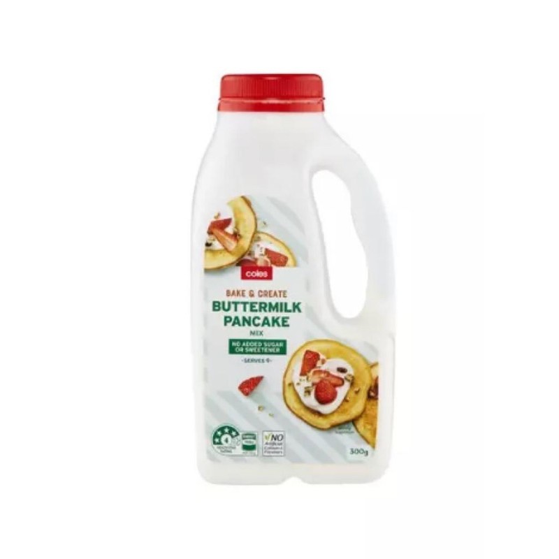 (RESTOCK) Coles Pancake Mix Shake Original and Buttermilk 350gm ...