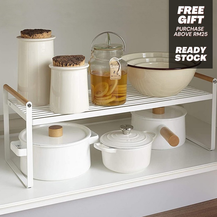 Large size Kitchen Cabinet Shelf Counter Organizer Rack Pantry Storage ...