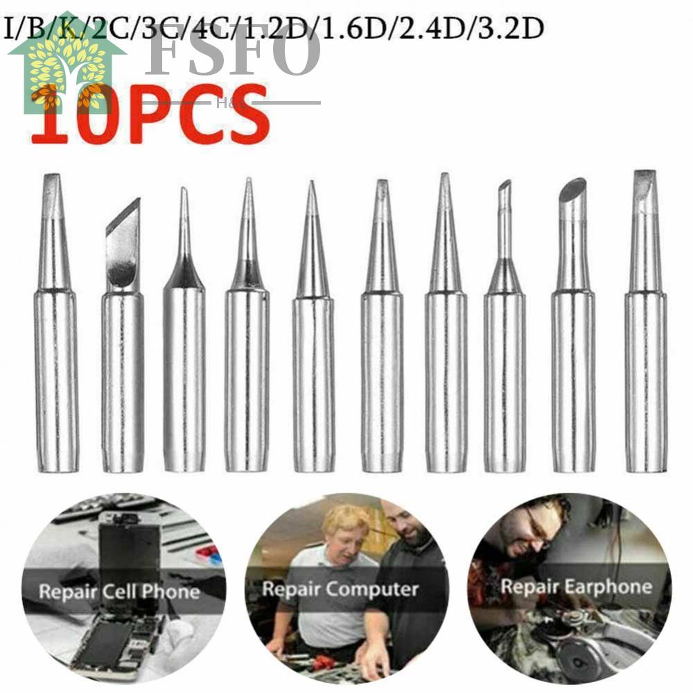 Soldering Iron Tip Micro Soldering Silver 10pcs 852D 878D 900M For ...