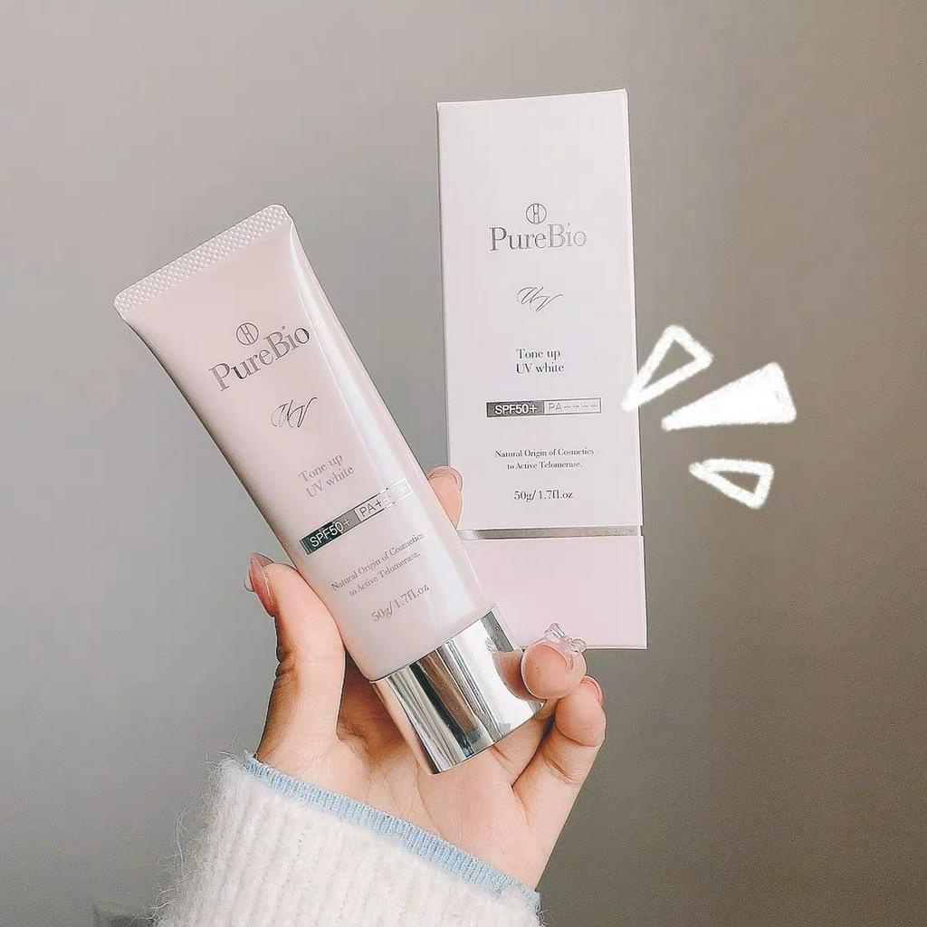 PureBio Tone up UV white 防晒隔离霜50g SPF50+PA++++ made in 🇯🇵 | Shopee Malaysia