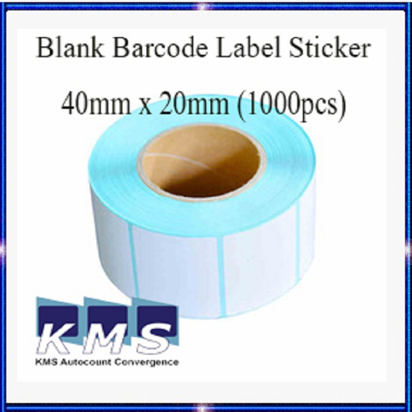 Blank Barcode Label Sticker 40mm x 20mm (1000pcs/roll) | Shopee Malaysia