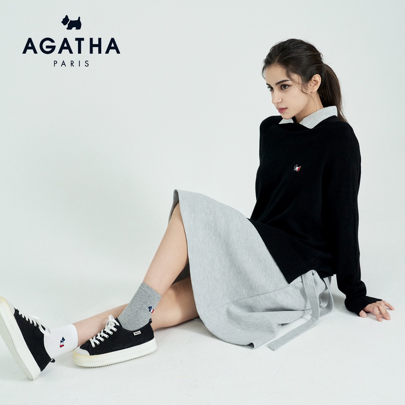 AGATHA PARIS - Tricolor Scottie LOGO Socks [AGBA7MF0AC02] | Shopee Malaysia
