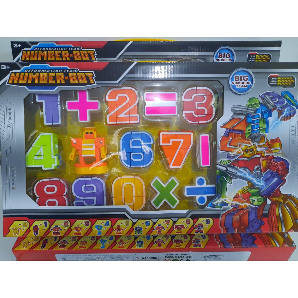 Robot Number Toy - Number Boots - Complete Version 1 To 9 | Shopee Malaysia