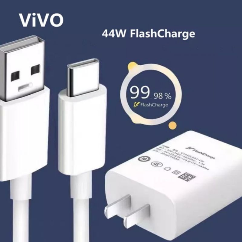 ViVO 44w Charger Support Flash Charge 2.0 Fast Charging With 4A TYPE-C ...