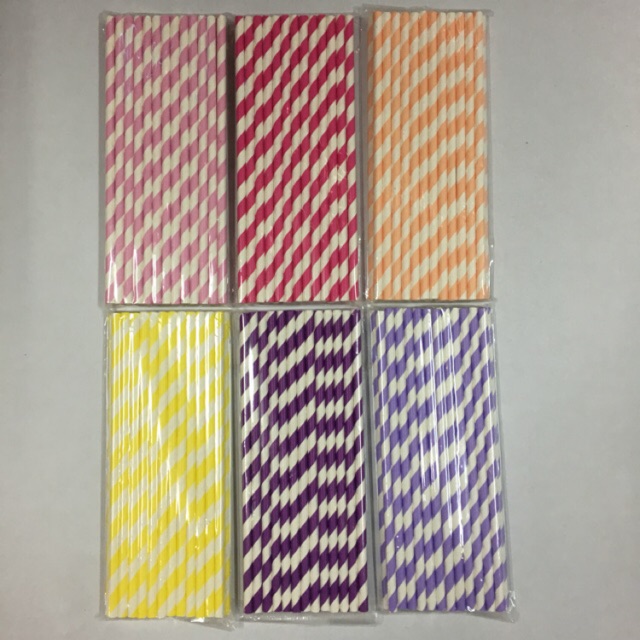 💥💥【FLASH SALES READY STOCK】 💥💥 Party Colour Paper Straws (25pcs/pack ...