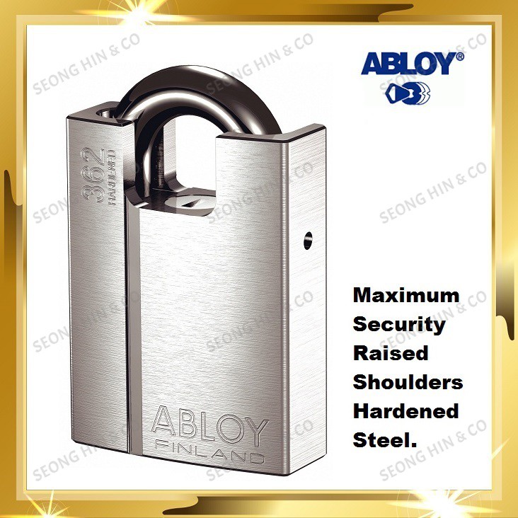 ABLOY GENUINE PL362/25 72MM RAISED SHOULDER TOUGHEST PADLOCK GRADE 6/6 (FINLAND) Strongest ...