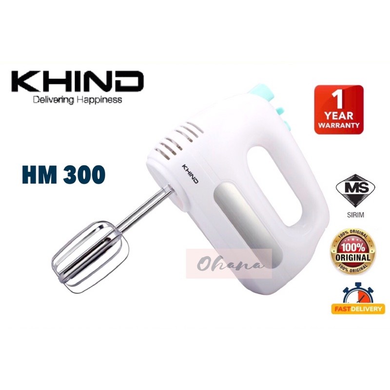 KHIND MISTRAL HM300 MHM202 HAND MIXER BAKING/ HM-300 PEMUKUL TELUR ...