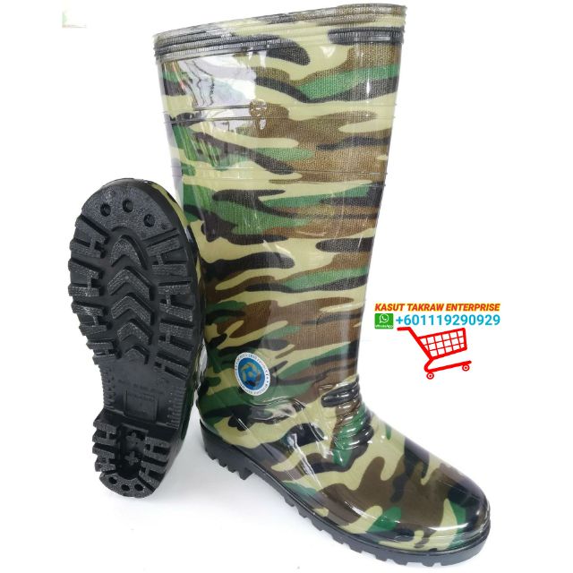 Korakoh 7000KEM Army Fashion Rubber Rainboot | Kasut Hujan Kasut Getah ...