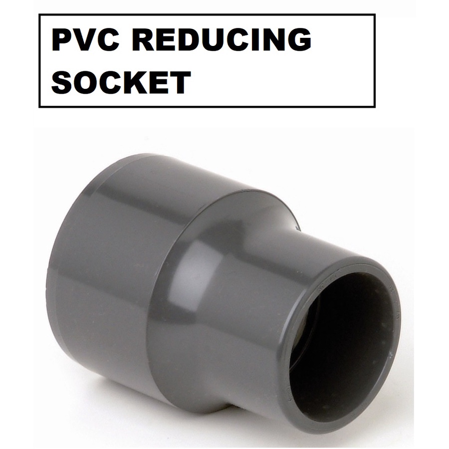 PVC Socket Reducer - Pipe Reducing Socket Fitting Paip Kelabu Besar Kecil | Shopee Malaysia