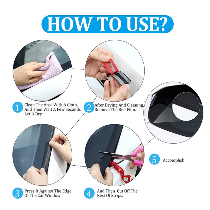 Car Windscreen Windshield Rubber Seal Strip Roof Window Door Edge Sound ...