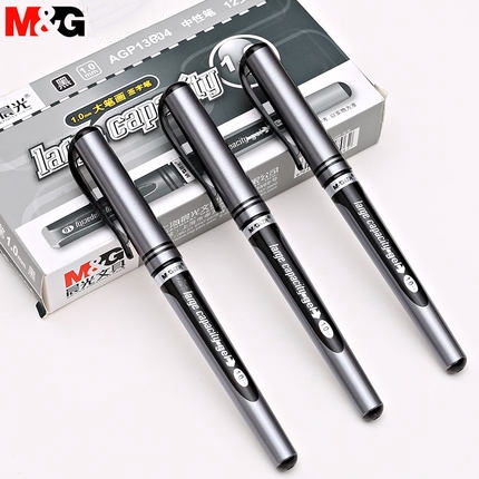 M&G Office Signing Gel Pen Black Refill 1 mm Student StationeryWriting ...
