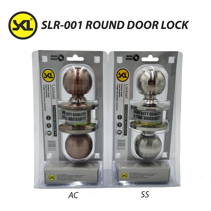 ( High Quality ) Cylindrical Door Lock Set ( Round Ball ) ; Tombol ...