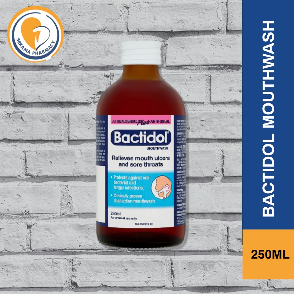 BACTIDOL SORE THROAT & ULCERS FAST RELIEF MOUTHWASH 250ML [EXP: 4/2025 ...