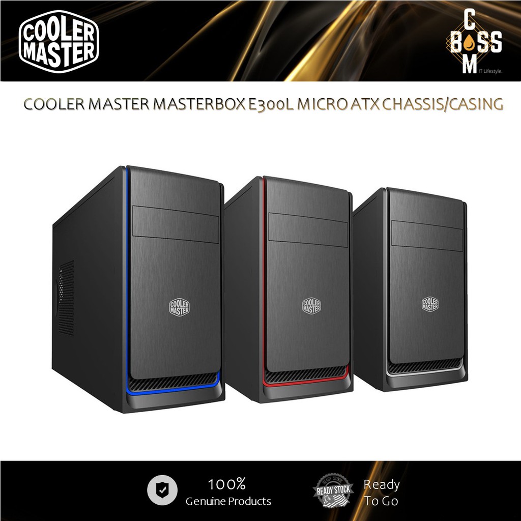 *READY STOCK* COOLER MASTER MASTERBOX E300L MICRO ATX CHASSIS/CASING (MCB-E300L-KN5N-B02 / 00 / ...