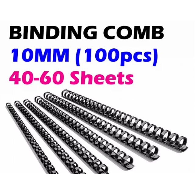 A4 BINDING COMB 10MM BLACK COLOR (box/100 pcs) | Shopee Malaysia