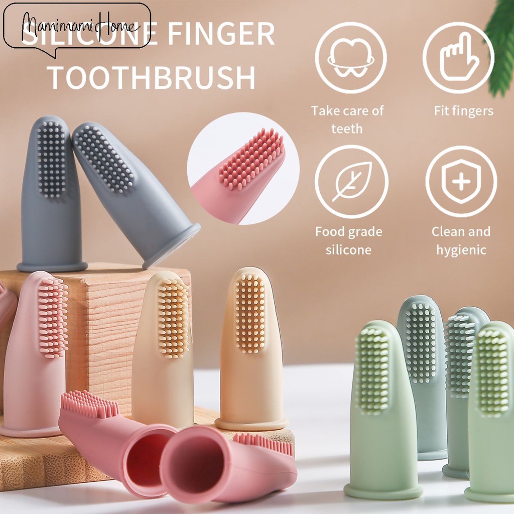 1 Pc. Premium Silicone Finger Toothbrush Baby Tongue Brush Mouth ...