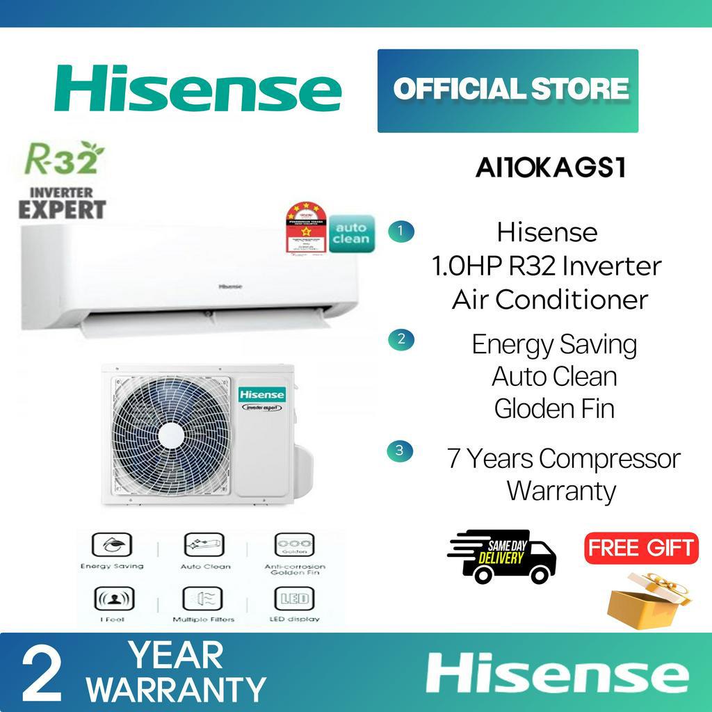 HISENSE 1.0HP R32 INVERTER AIR CONDITIONER AI10KAGS1 App control ...
