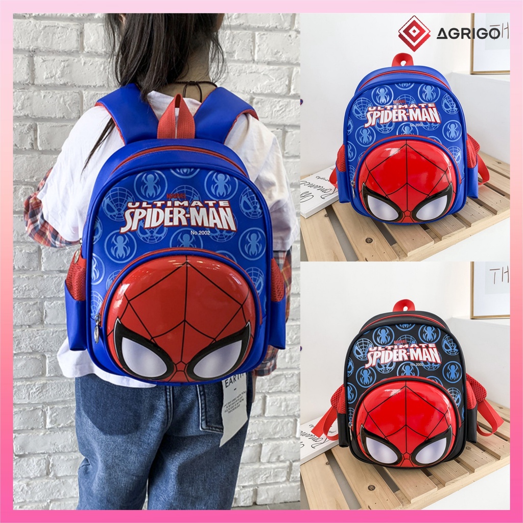 Spiderman Bag Children School Bag Kindergarten Backpack Beg Sekolah Pre ...