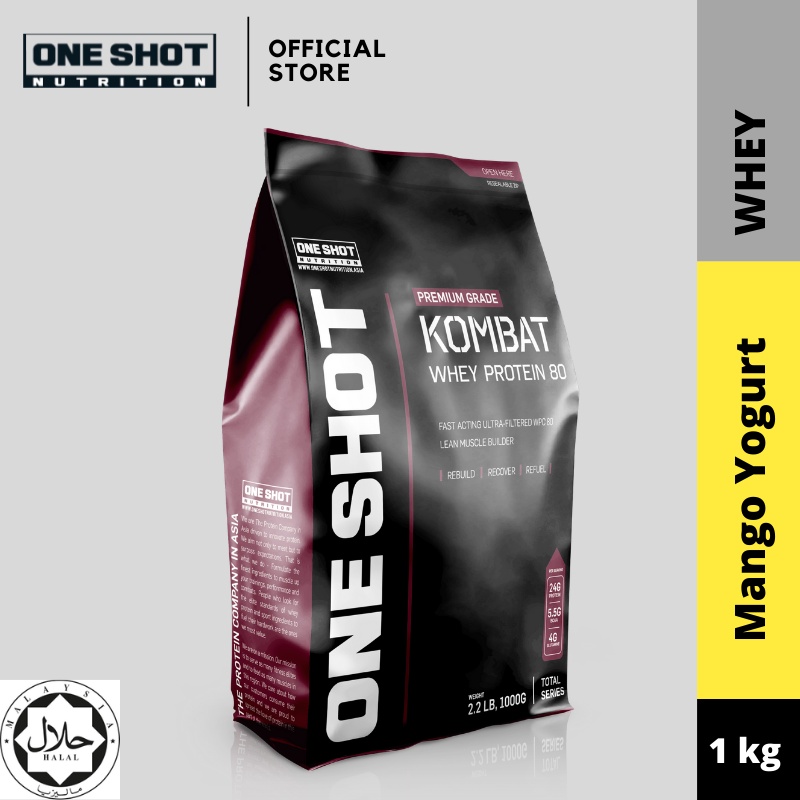 Whey Protein Kombat (1kg) - 100% Pure Whey Protein | 30 servings of ...