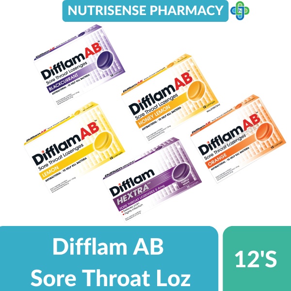 Difflam AB Sore Throat Lozenges 12's | Shopee Malaysia