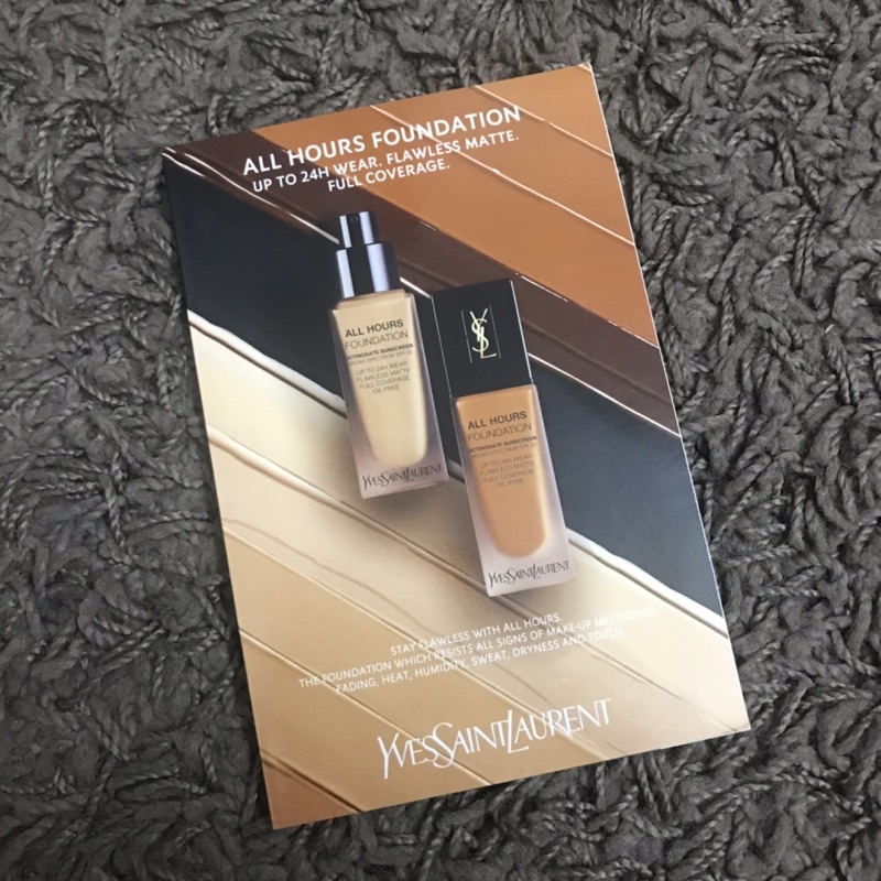 READY STOCK YSL All Hours Longwear Natural Matte Foundation SPF 20 ...