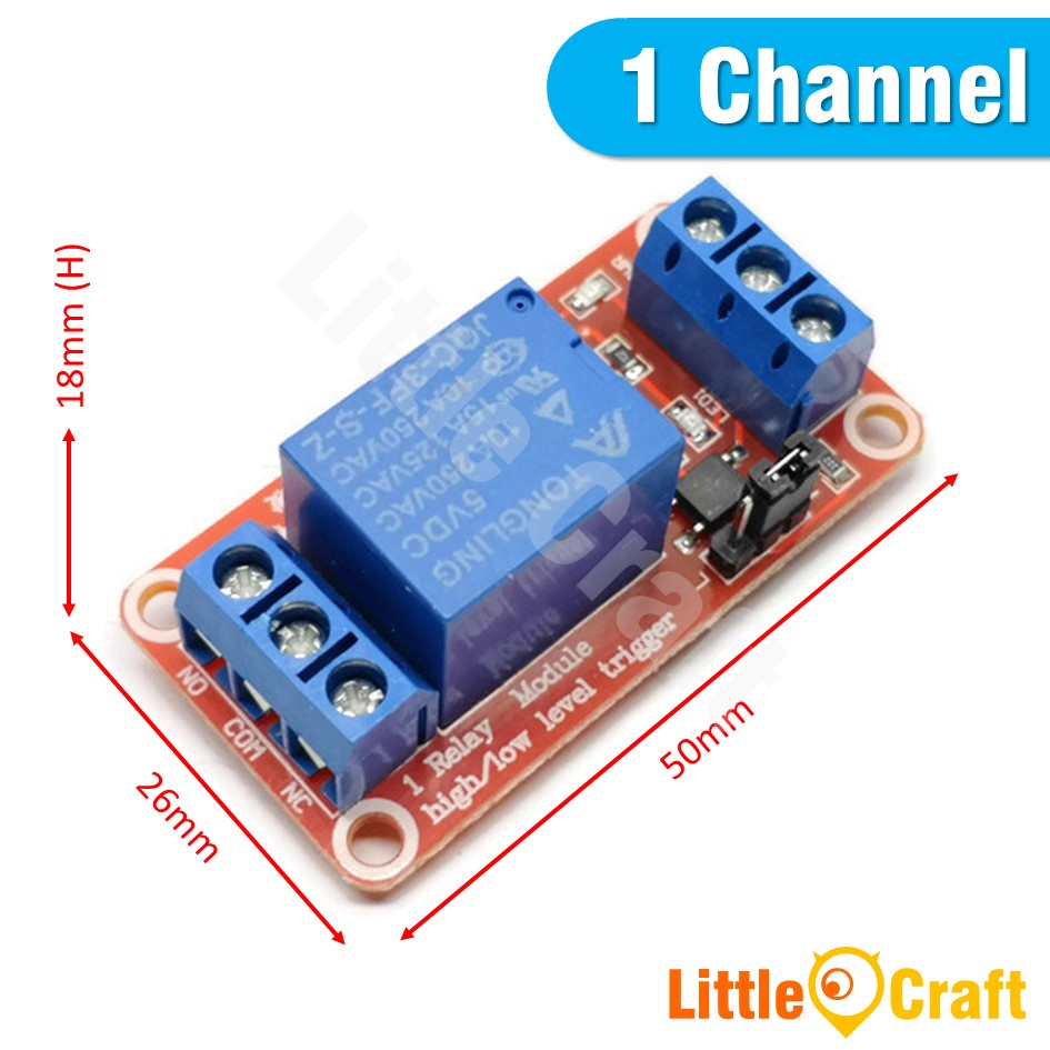 5V Isolated Relay Module With Low / High Level Trigger 1 Channel 2 ...