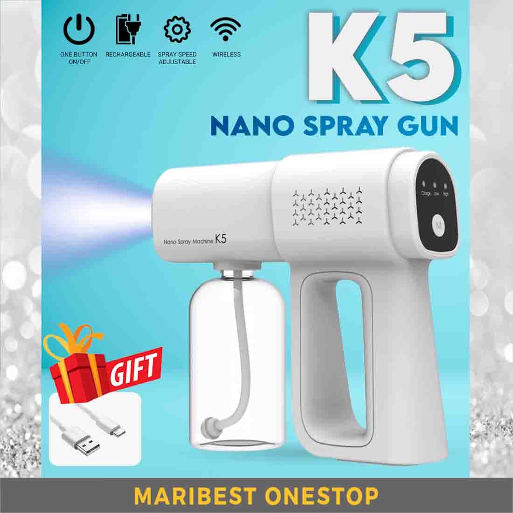 NANO SPRAY GUN WIRLESS UV DISINFECTANT SPRAY FOGGING MACHINE STEAM ...