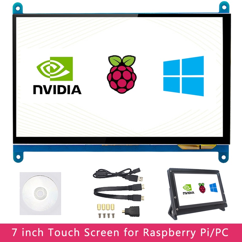 7 Inch Touch Screen Raspberry Pi 4 Capacitive HDMI-compatible TFT LCD ...