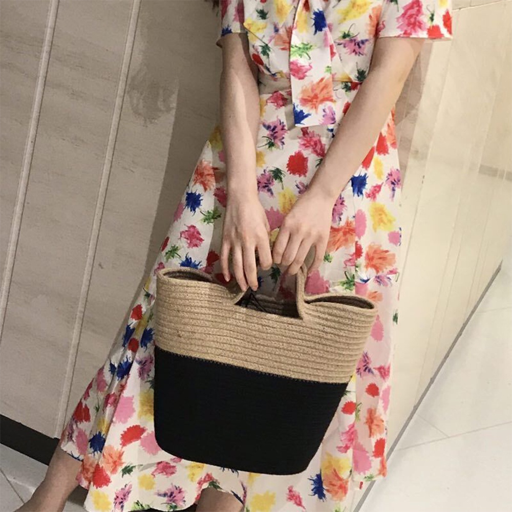 BC Summer Woven Straw Tote Bag Beach Handbag Travel Large Capacity ...