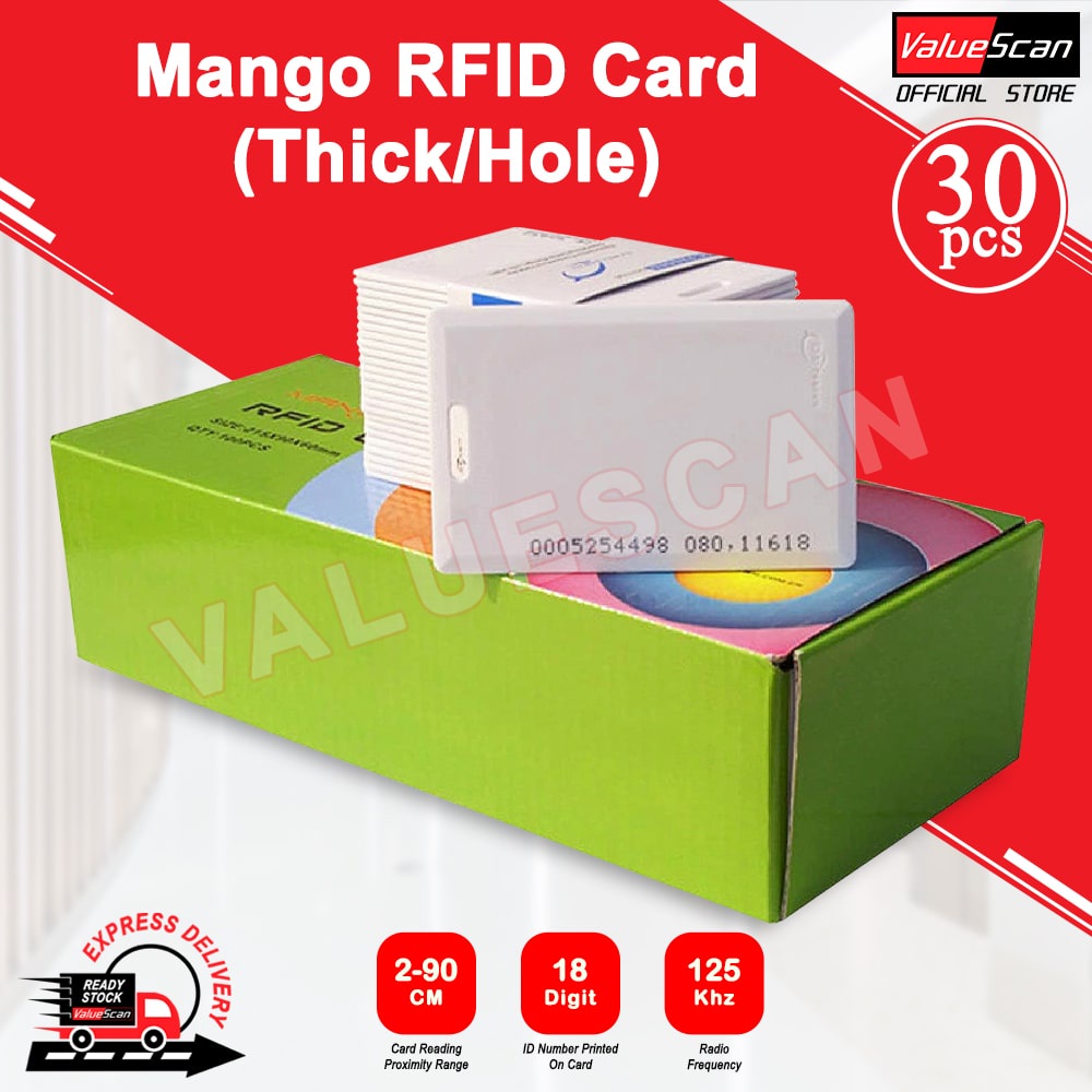 Original MANGO RFID Thick / Hole Card Proximity ID 125Khz (10-30pcs ...