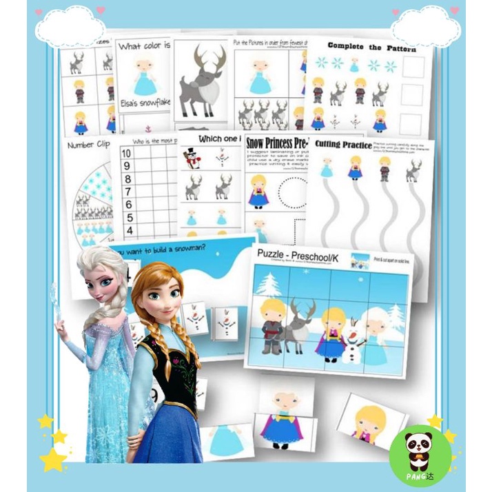 Printable Frozen Worksheets for kids ages 2-8 years [PDF files ...