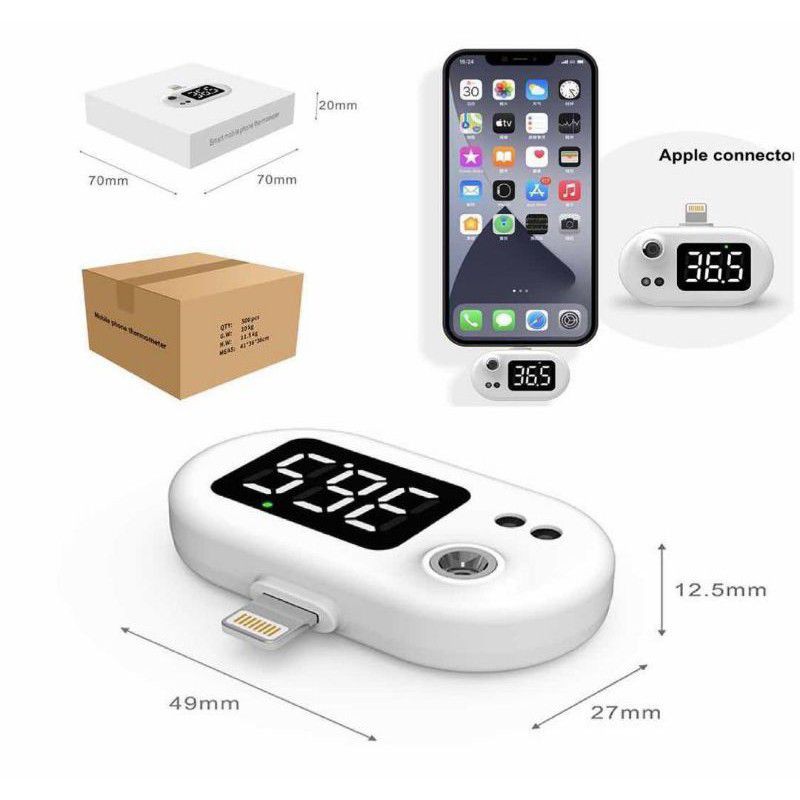 Smart Mobile Phone Thermometer Non Contact Digital Temperature Sensor ...