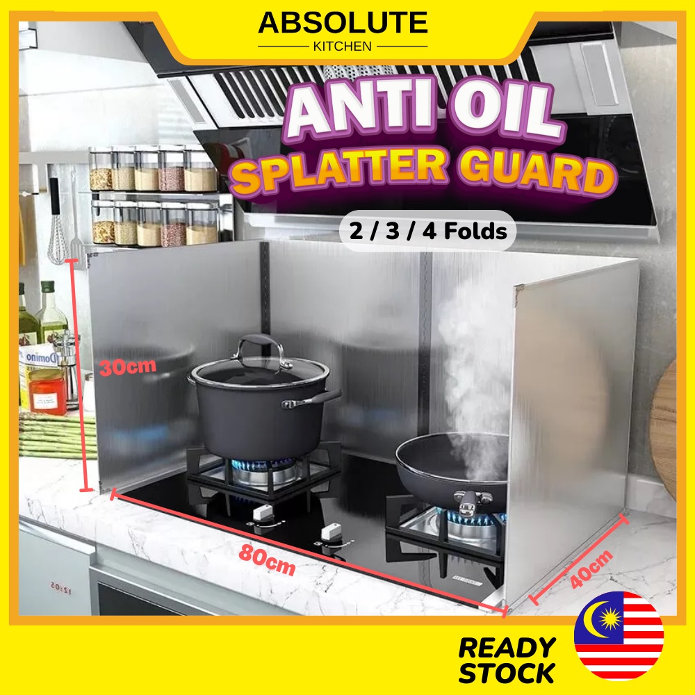 READY STOCK🇲🇾 Anti Oil Splatter Guard Grease Screens Oil Baffle Wall ...