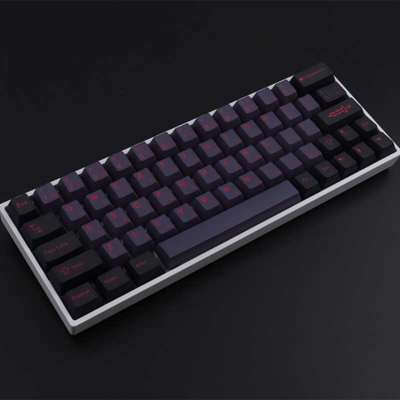129 Keys GMK Alter Keycaps Cherry Profile Black and Gray Japanese ...