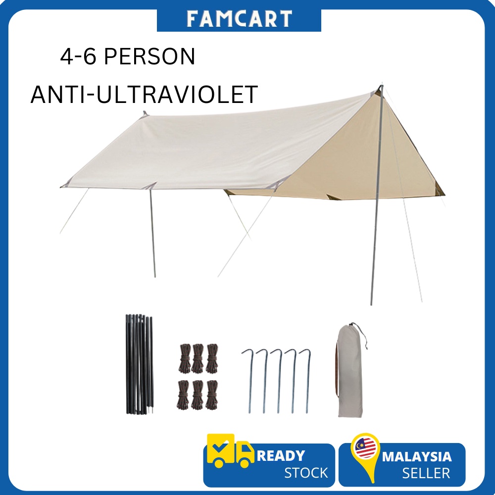 🔥READY STOCK🔥 TM-293 Large FLY SHEET Durable Tent Tarp Outdoor camping ...