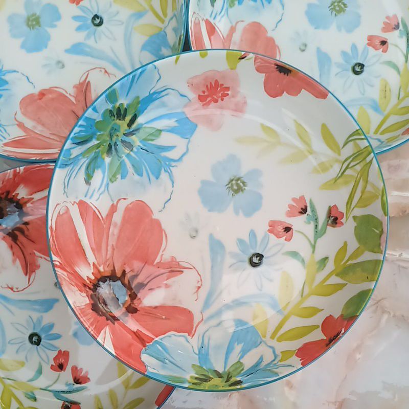 READY STOK😍 PINGGAN VIRAL FLORAL SET PINGGAN MAKAN ALA MIRA FILZAHHH ...