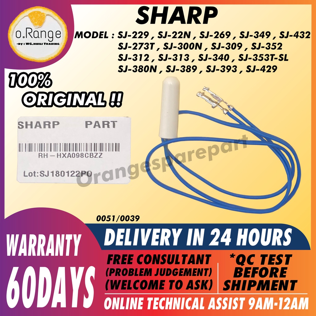 (100%ORIGINAL !!) HXA098 SHARP REFRIGERATION DEFROST THERMISTOR SENSOR ... (100%ORIGINAL !!) HXA098 SHARP REFRIGERATION DEFROST THERMISTOR SENSOR ...