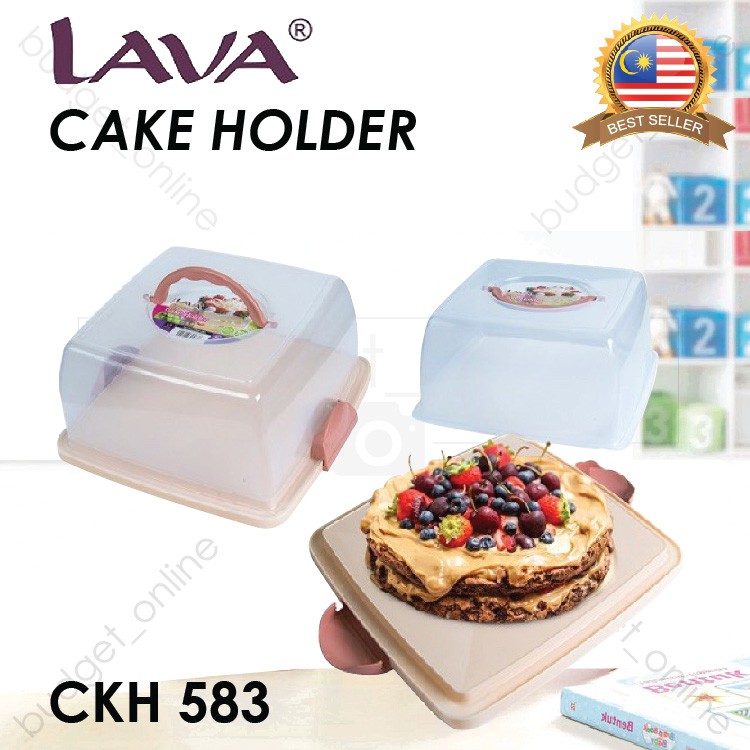 LAVA CKH583 Plastic Square Cake Holder / Bekas Kek Plastik | Shopee ...