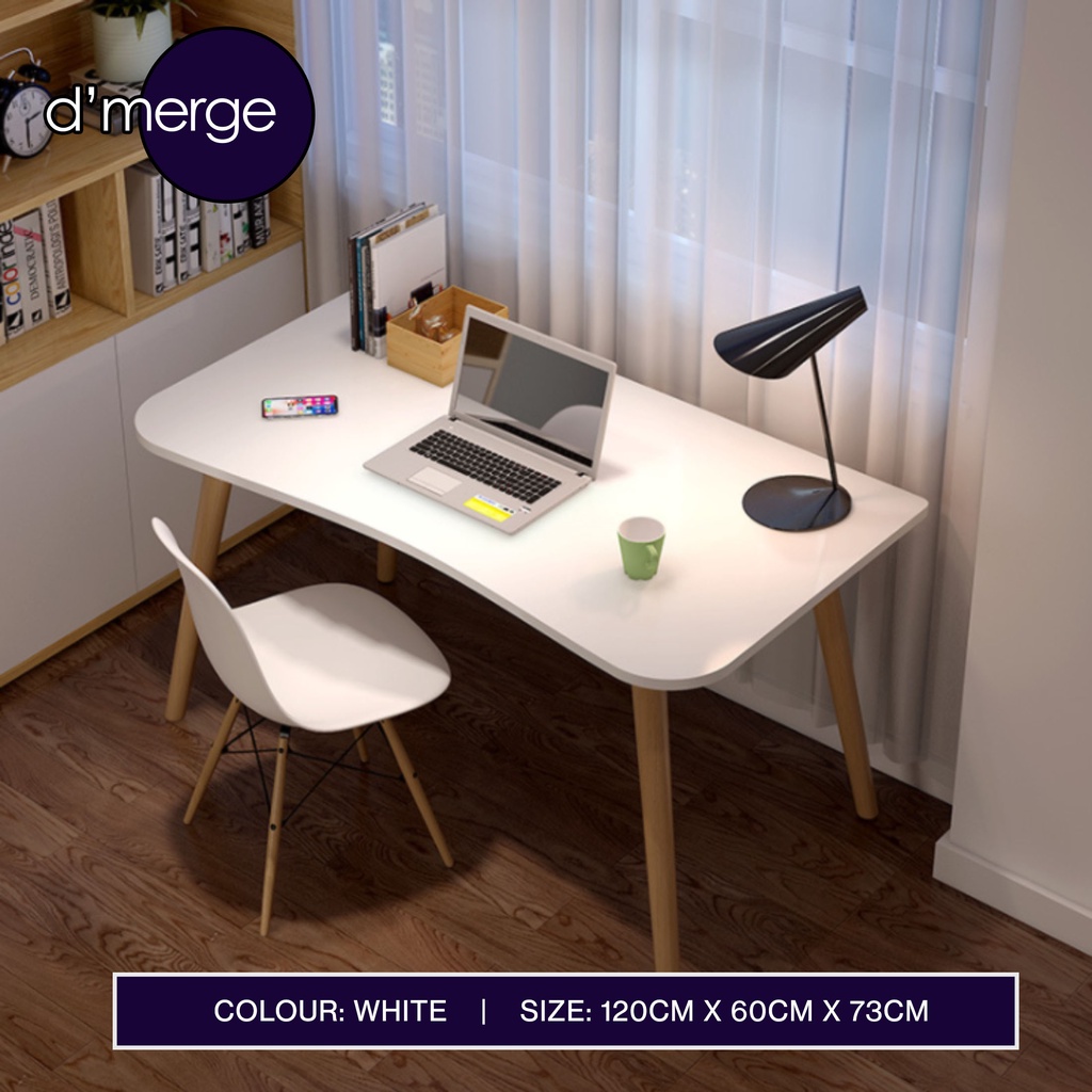 【Ready Stock】120cm*60cm Basic Plain Computer Study Table With Home Office Desk Meja Belajar ...